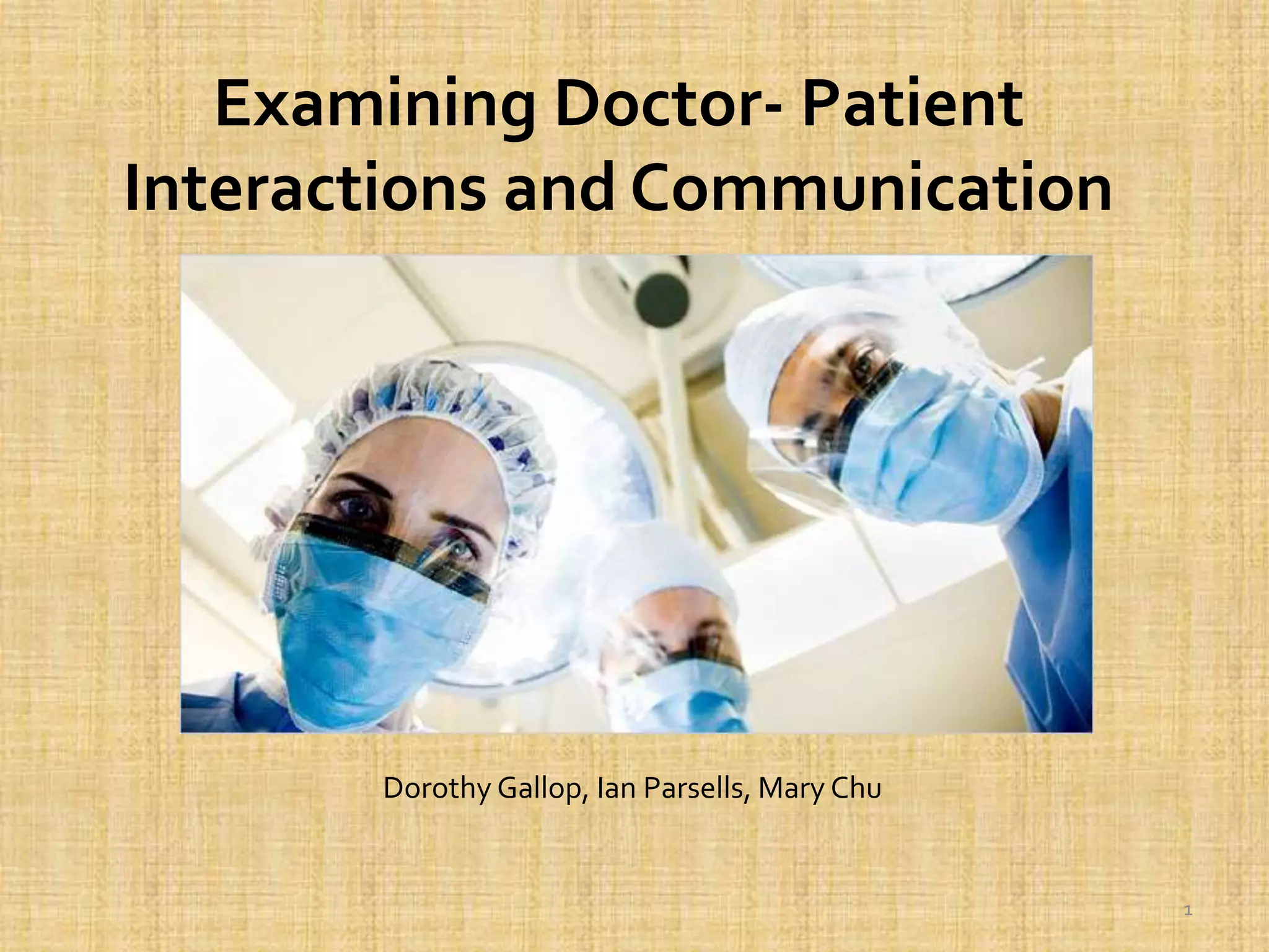 Doctor Patient Communication | PPTX