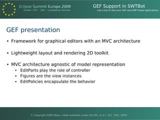 GEF Support in SWTBot - ESE 09 | PPT