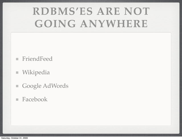 Non-Relational Databases & Key/Value Stores | PPT Non-Relational Databases & Key/Value Stores | PPT