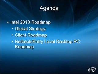 Intel Roadmap 2010 | PDF