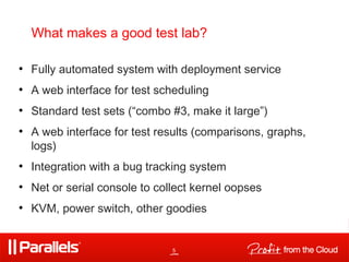 LinuxCon 2011: OpenVZ and Linux Kernel Testing | PPT