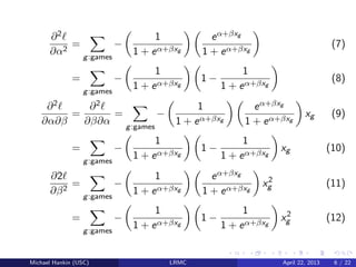 Logistic Regression/Markov Chain presentation | PDF | College Basketball | College Sports