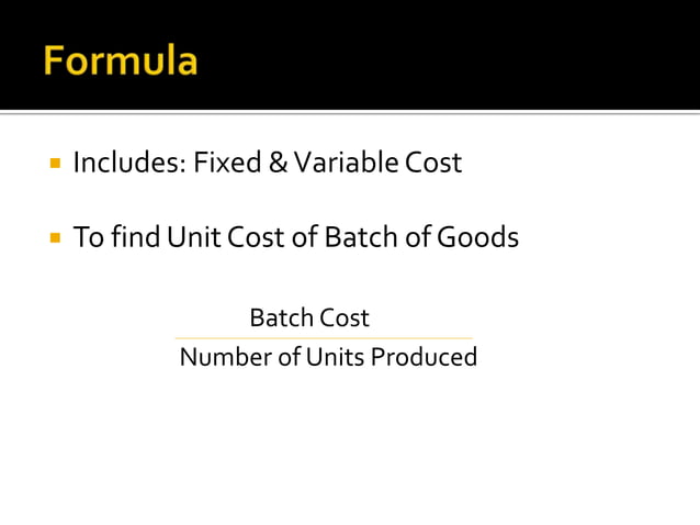 Batch CostingPresentation 1 | PPT
