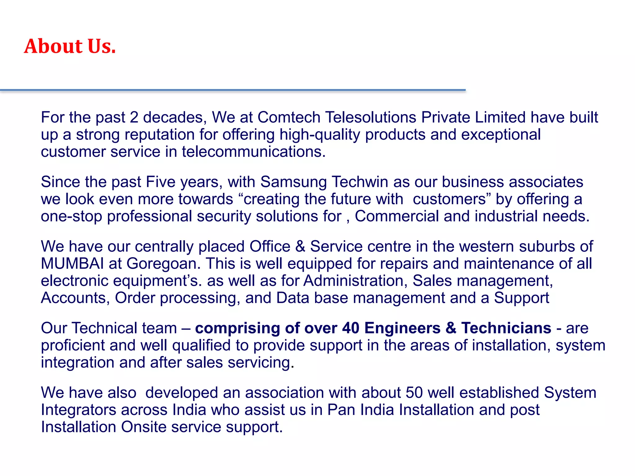 Comtech Telesolutions Pvt Ltd | PPTX