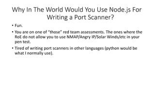 Port Scanning with Node.js