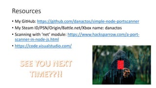 Port Scanning with Node.js