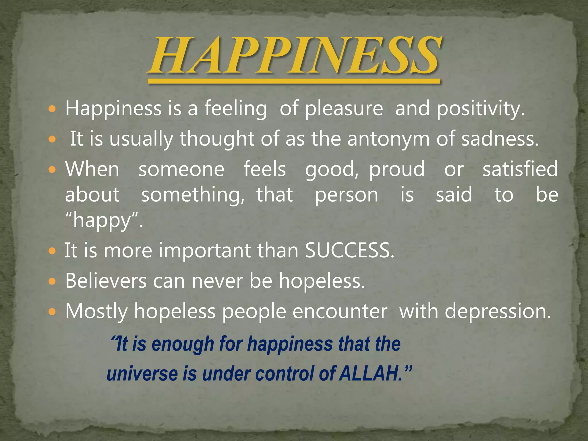 Happiness | PPT