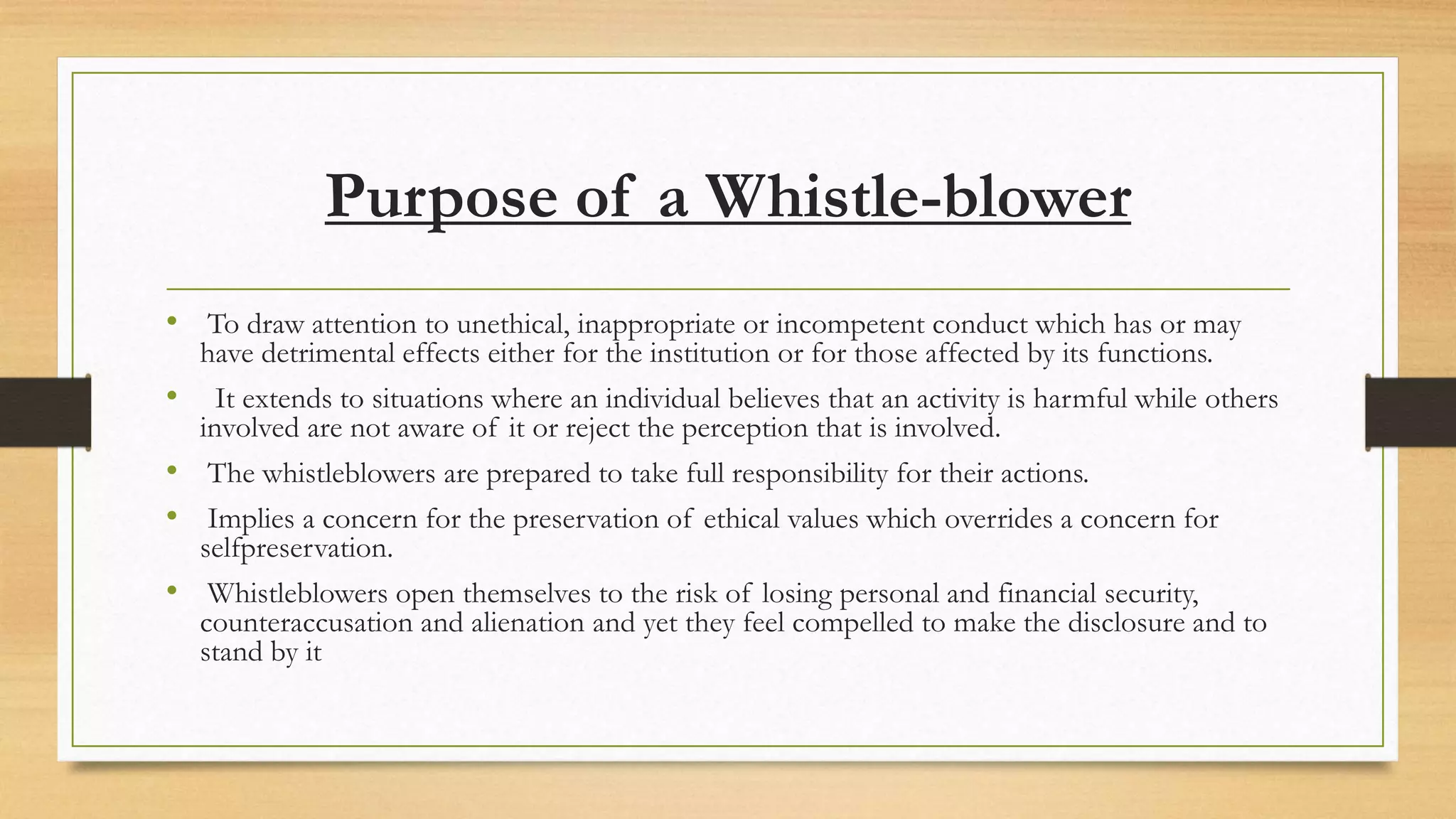 Whistleblowing - Mechanism and Policy | PPTX