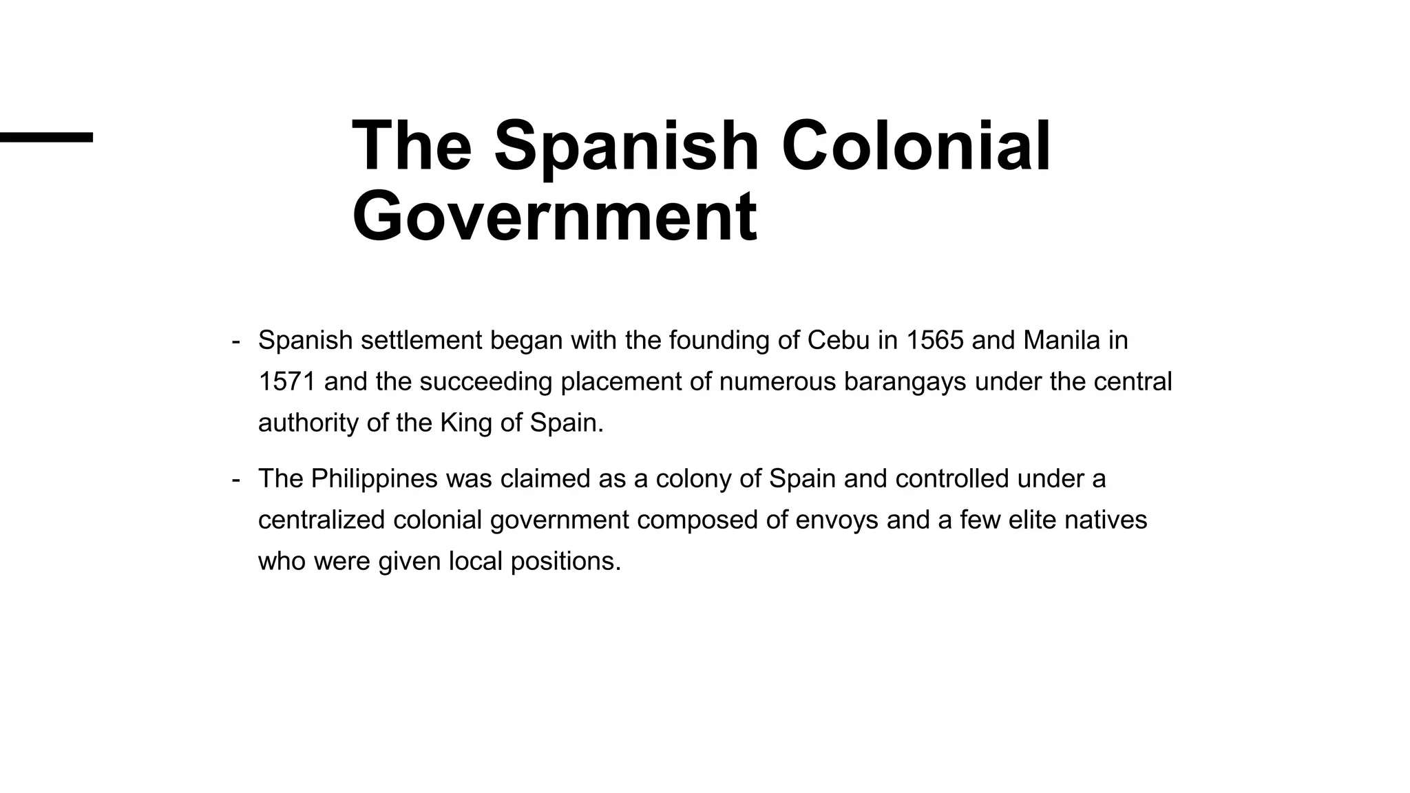 The Spanish Colonial Government in the Philippines and the Malolos Government | PPTX