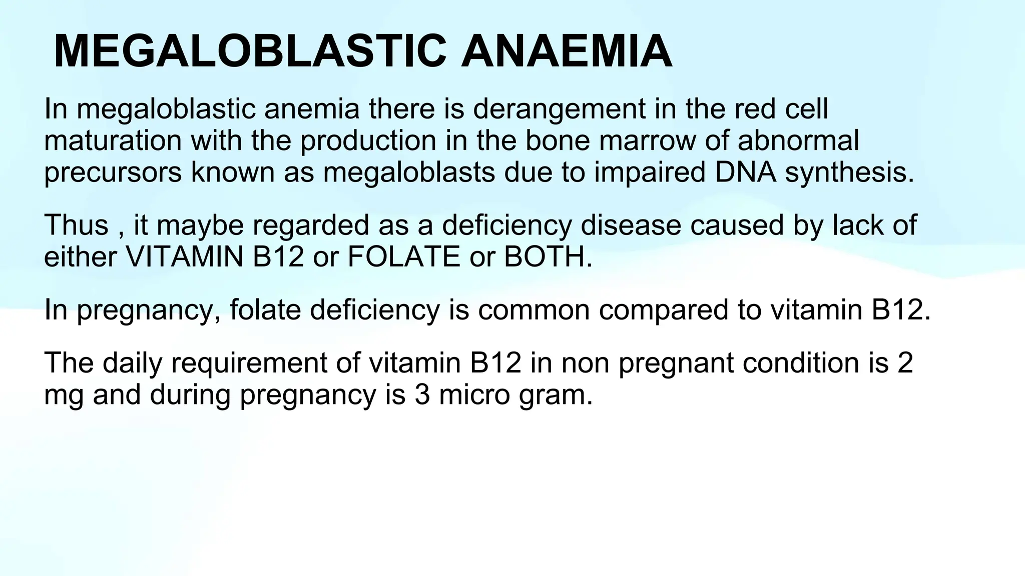 Anemia in pregnancy , definition , causes , pathogenesis, management ...