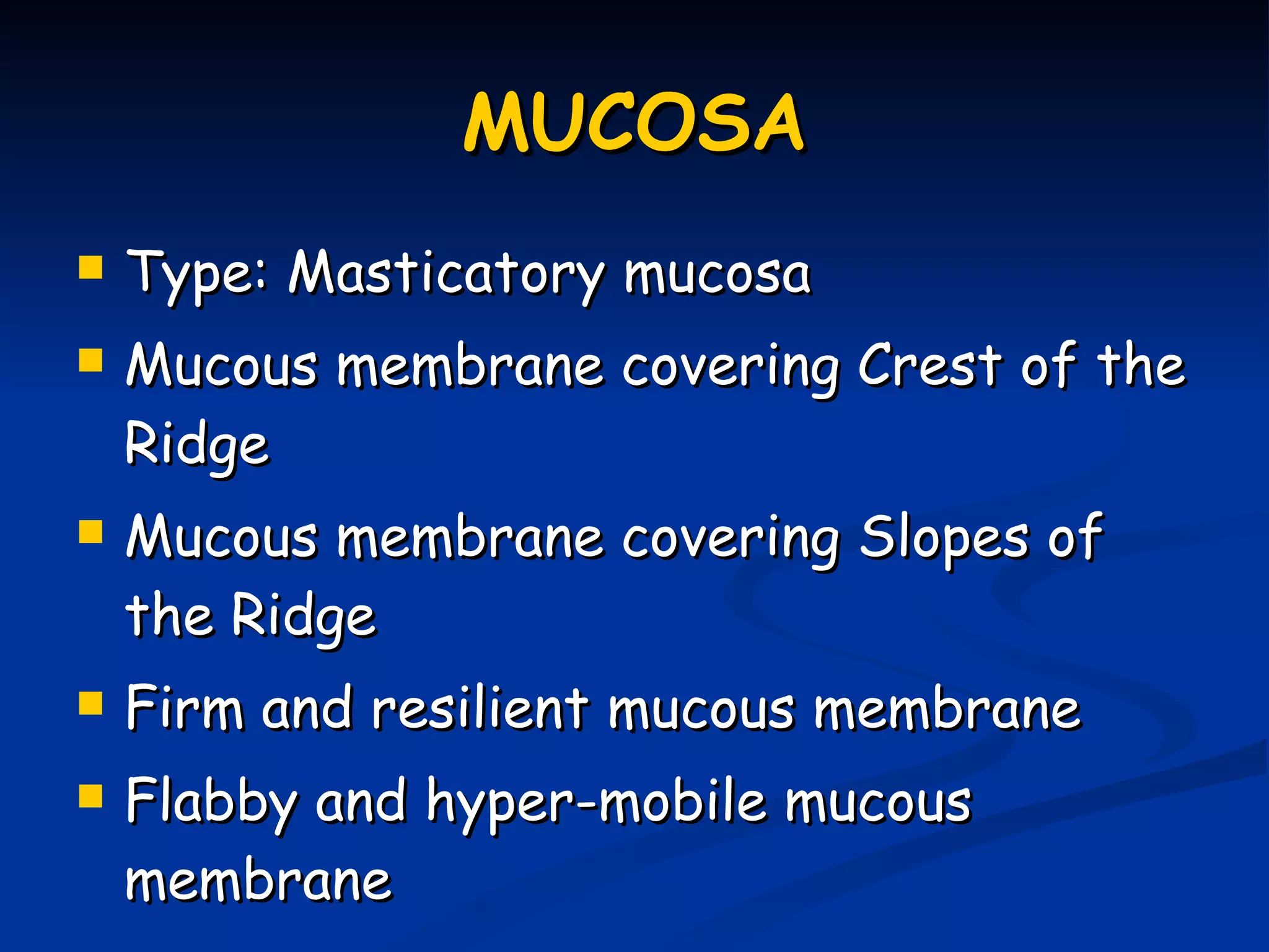 classification of soft palate and residual ridge | PPT