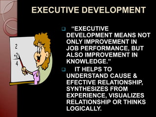 Employee training & executive development | PPTX