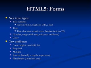 PHP6 and HTML5 | PPT