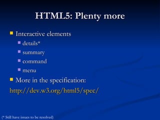 PHP6 and HTML5 | PPT