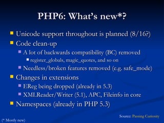 PHP6 and HTML5 | PPT