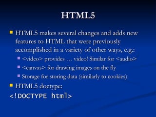 PHP6 and HTML5 | PPT