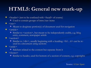 PHP6 and HTML5 | PPT