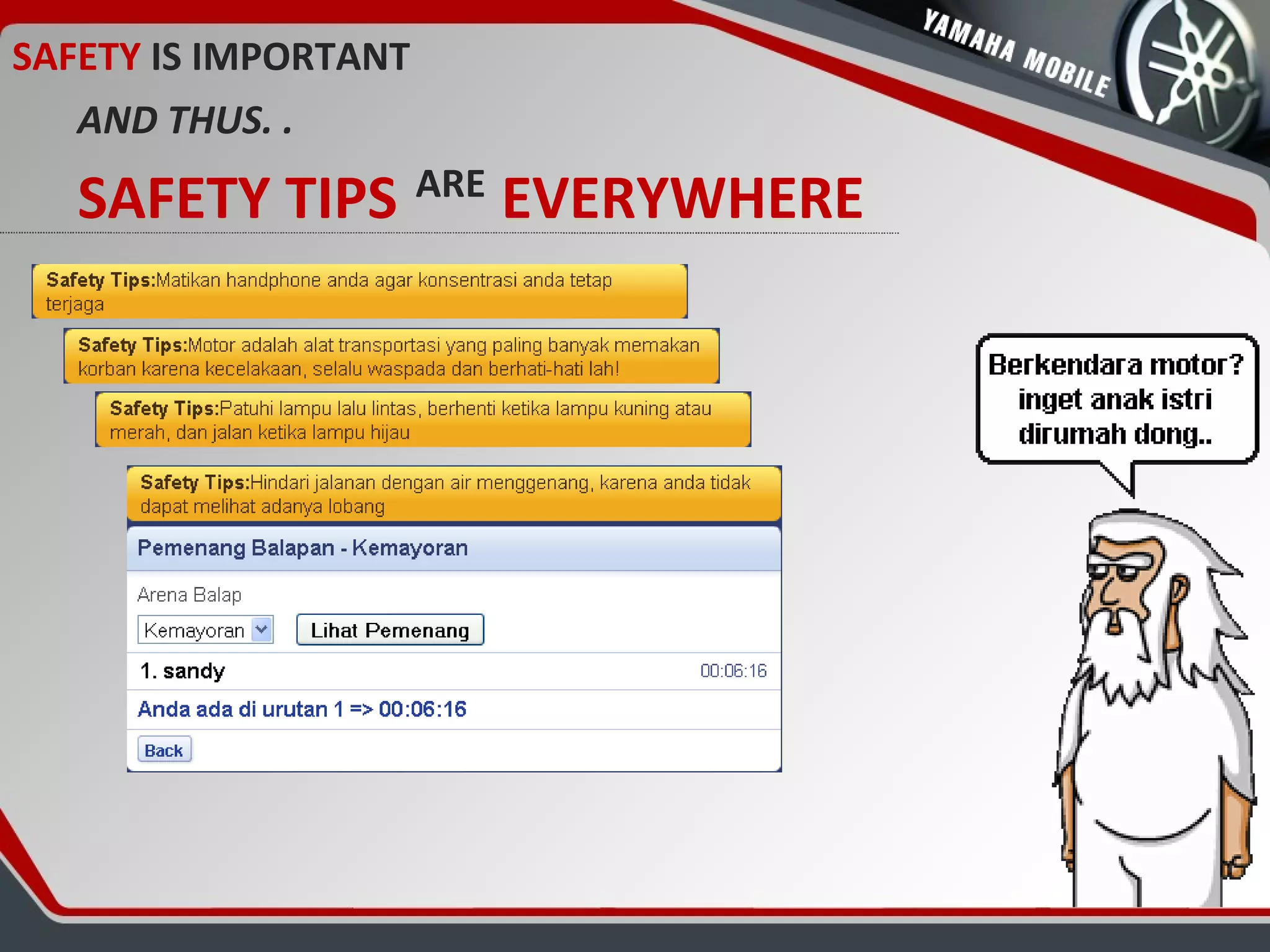 YAMAHA Wapsite powered by Yahoo Blueprint | PPT