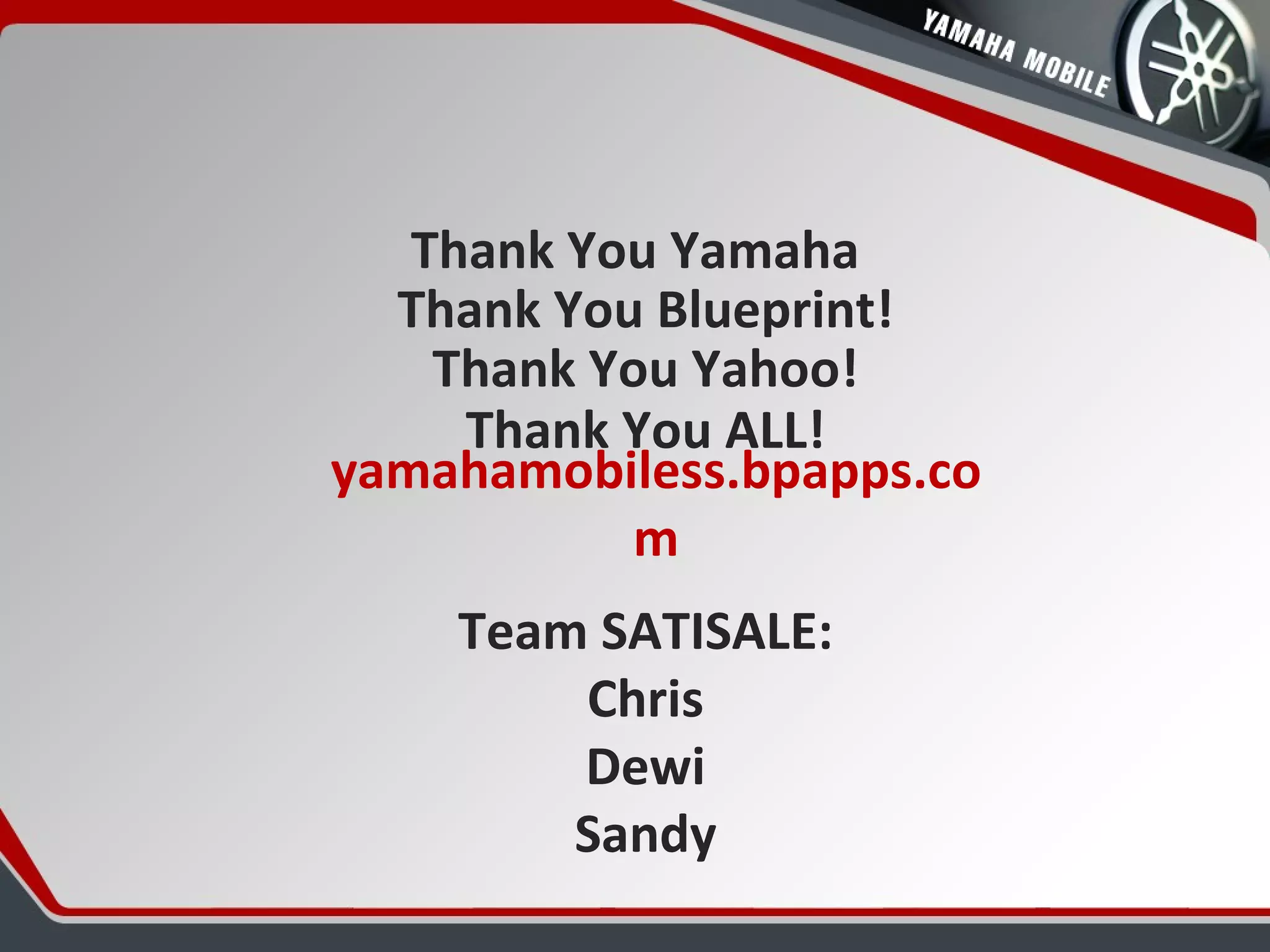 YAMAHA Wapsite powered by Yahoo Blueprint | PPT