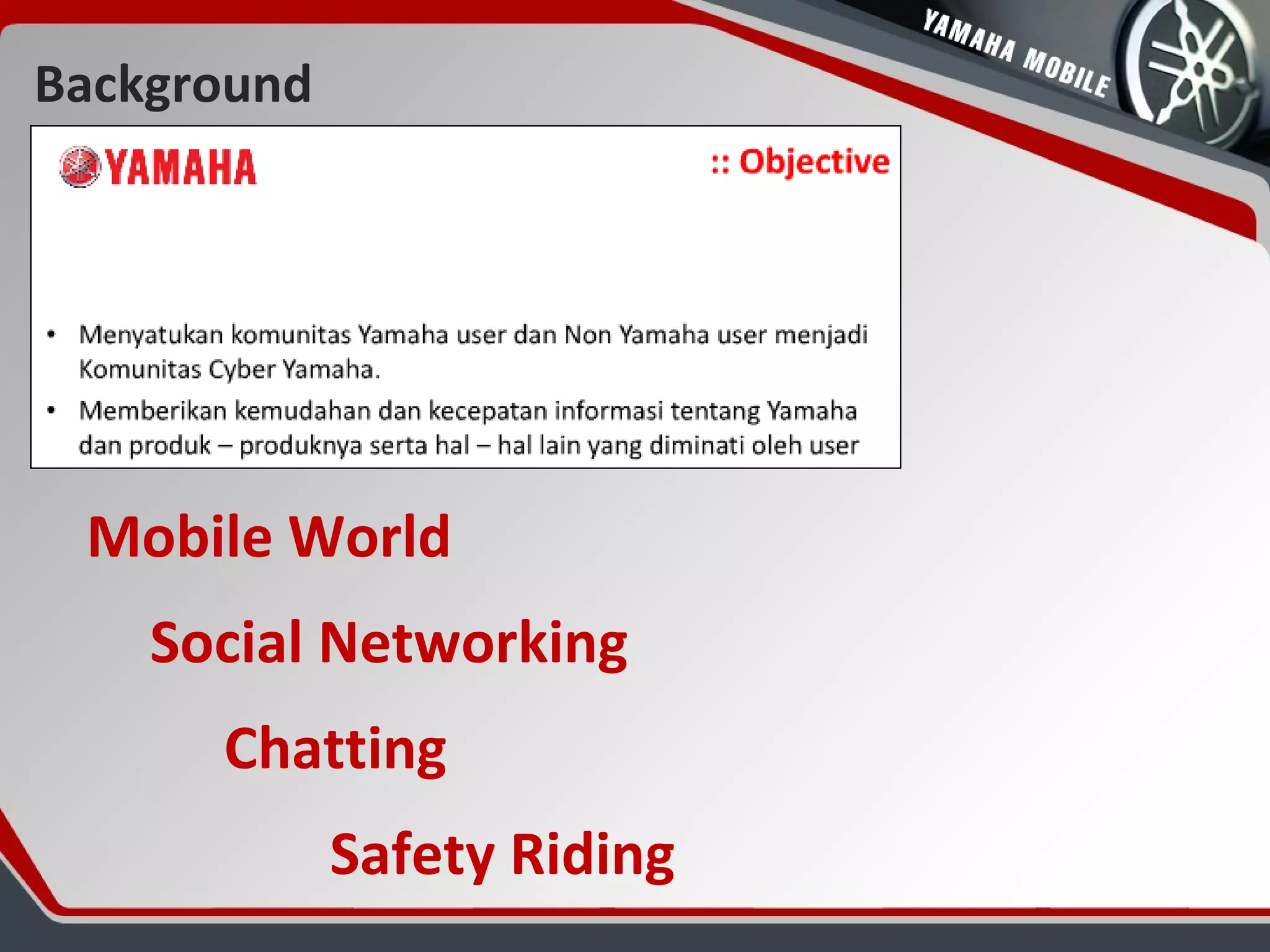 YAMAHA Wapsite powered by Yahoo Blueprint | PPT