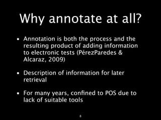 *Annotation tools: bridgingthe gap between corpora and clinical psychology. | PPT