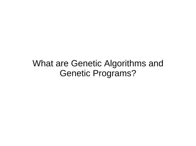 Genetic Programming In Python Odp 1007