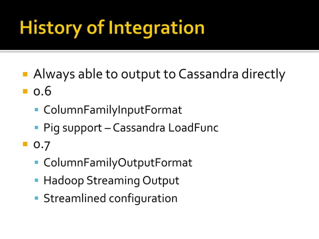 Cassandra + Hadoop @ApacheCon | PPT