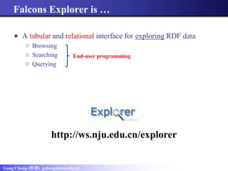 Falcons Explorer: Tabular and Relational End-user Programming for the Web of Data | PPT