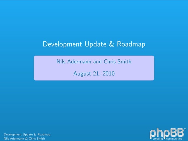 phpBB Development Update & Roadmap | PDF | Web Development | Internet