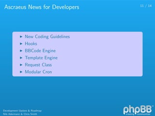 phpBB Development Update & Roadmap | PDF | Web Development | Internet