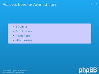 phpBB Development Update & Roadmap | PDF | Web Development | Internet