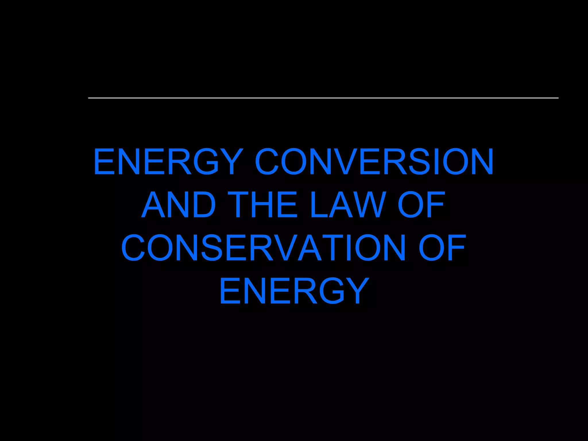 law of conservation of energy | ODP