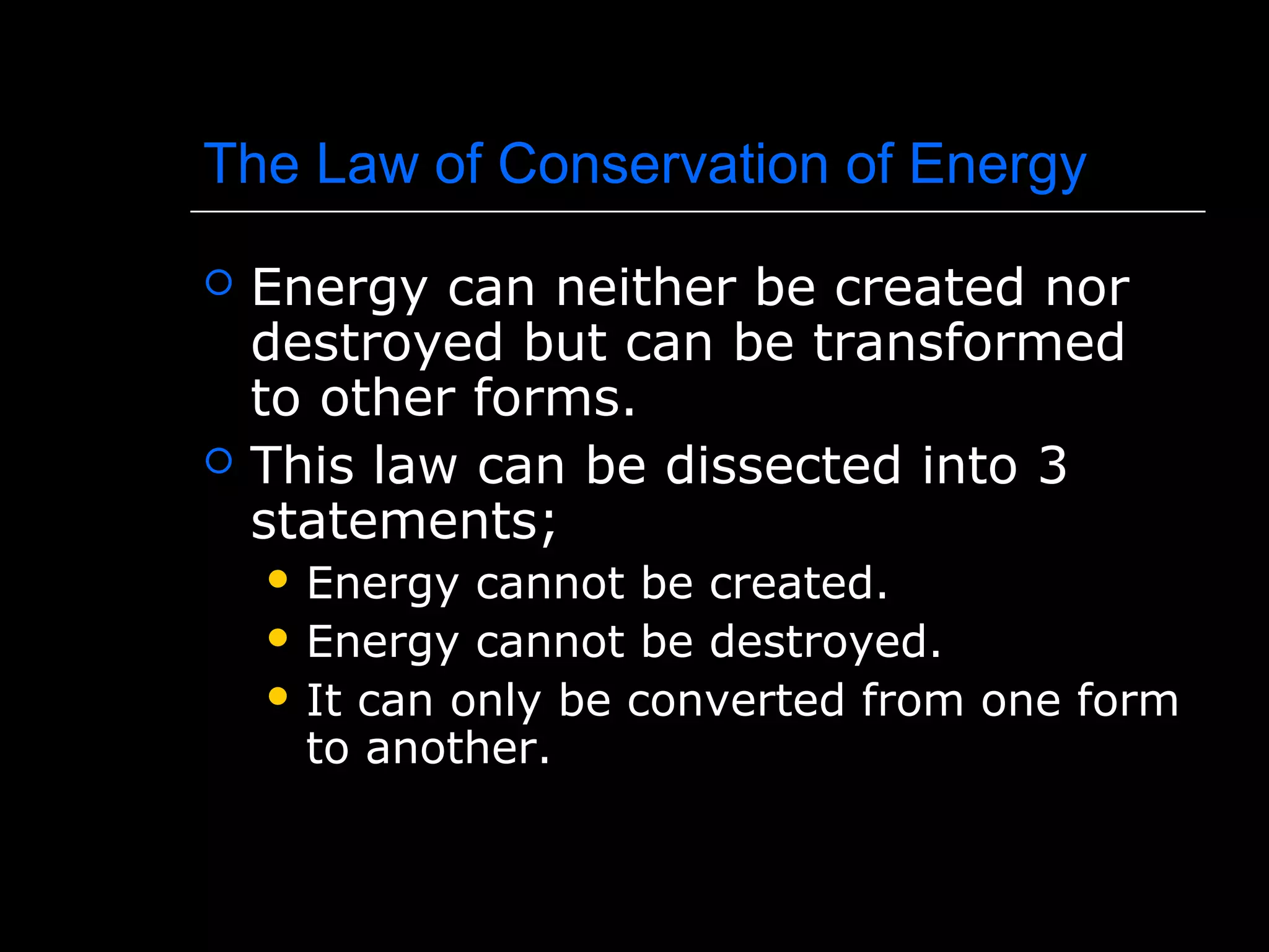 law of conservation of energy | ODP