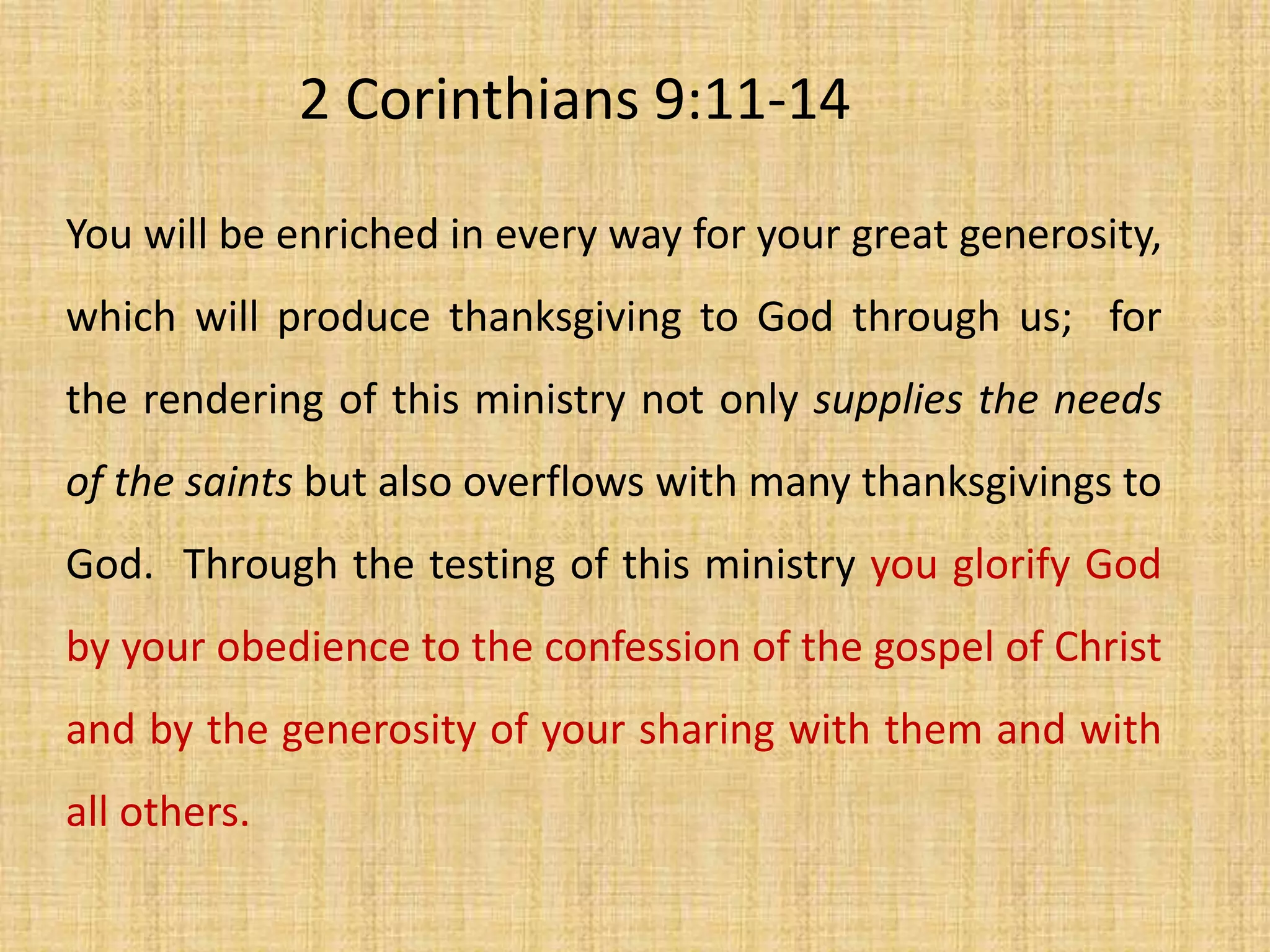 Stewardship Sermon 14NOV2010 | PPTX
