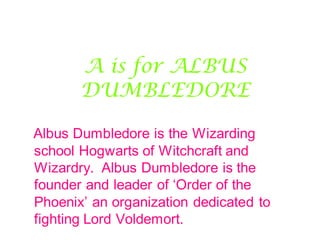 Harry Potter Alphabet Book | PPT