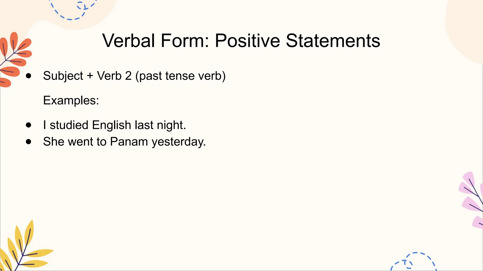 SIMPLE PAST TENSE, STRUCTURE, and others | PPT