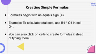 Introduction to Spreadsheet Skills in senior high school | PPTX