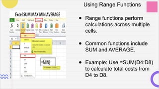 Introduction to Spreadsheet Skills in senior high school | PPT
