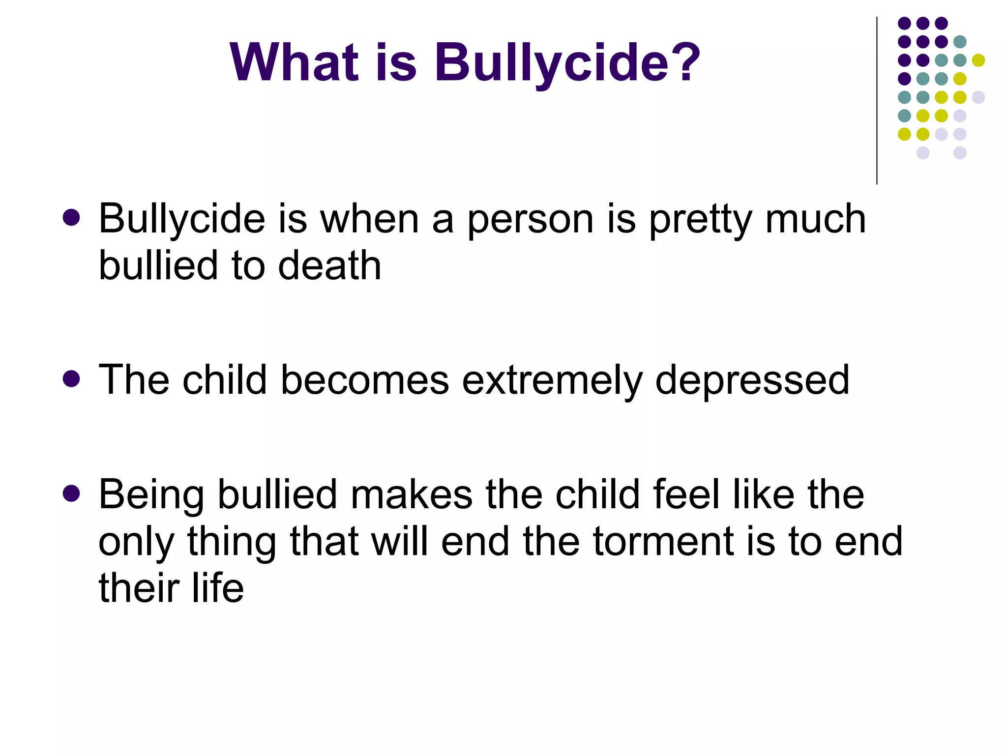 period 6-christina carter-the effects of bullying on children | PPT