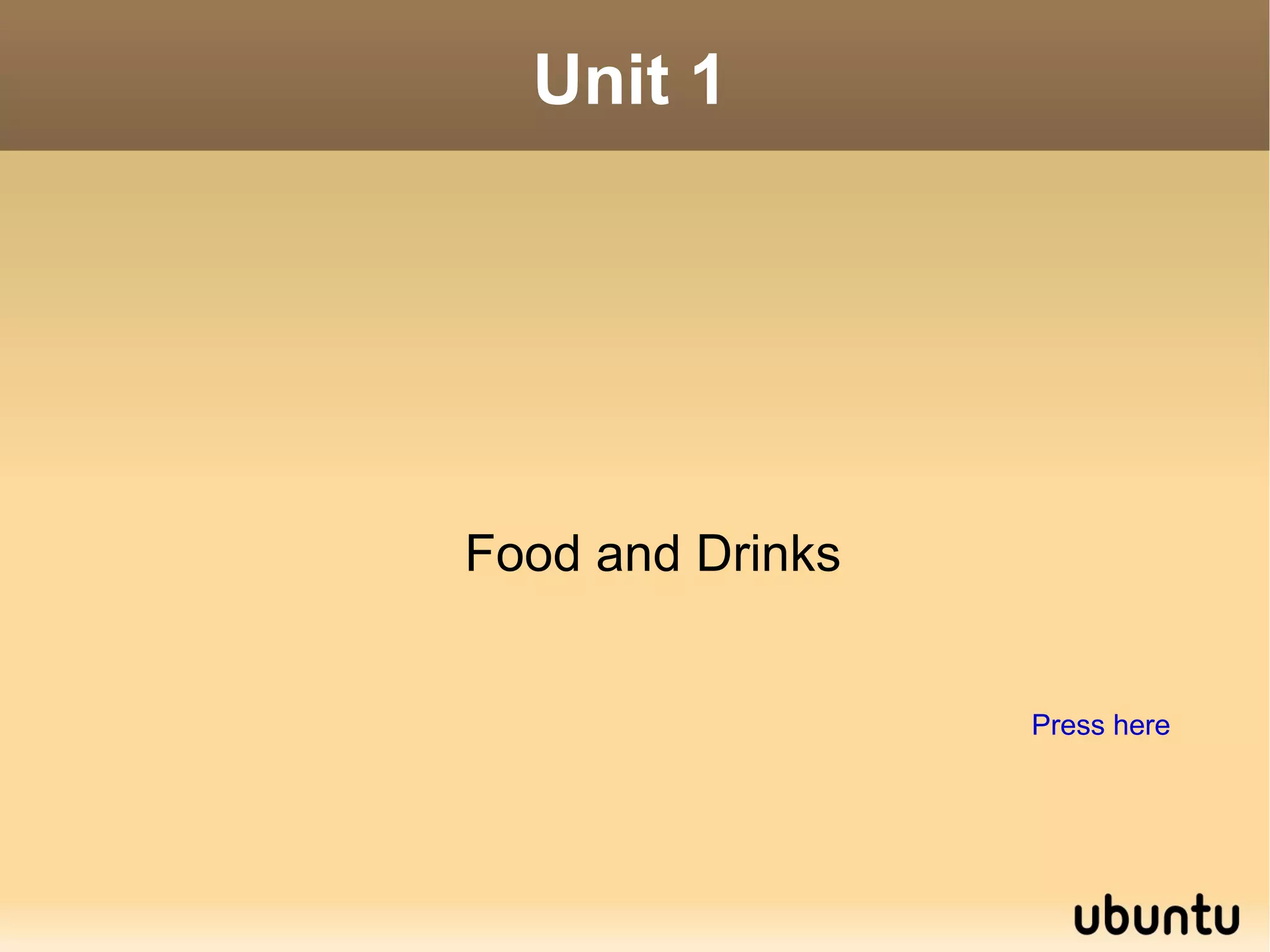 Presentation: Food and drink | ODP | Food & Drink