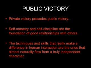 The 7 habits of highly effective people | PPT | Science