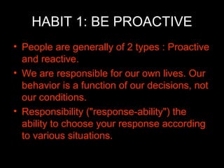 The 7 habits of highly effective people | PPT