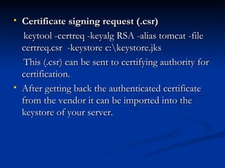Implementation of ssl injava | PPT