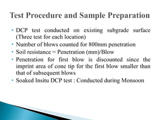Estimation of CBR value using Dynamic Cone Penetrometer | PPT