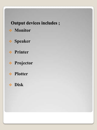 Output Devices | PPTX | Computer Peripherals | Computing