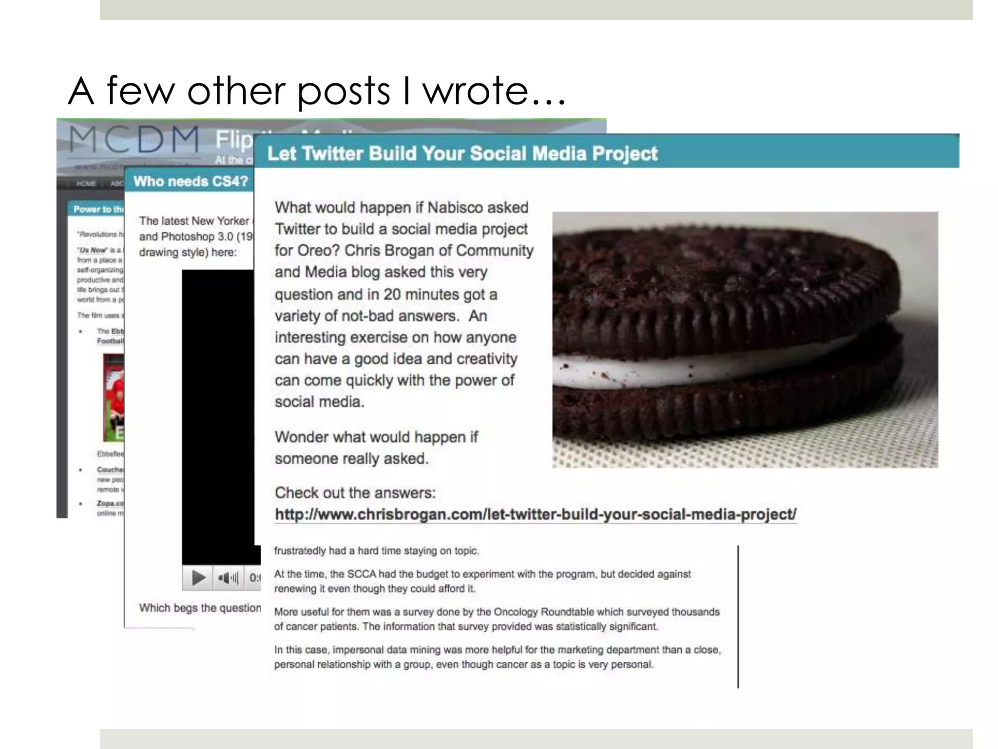 Flip the Media blog - my work | PPT