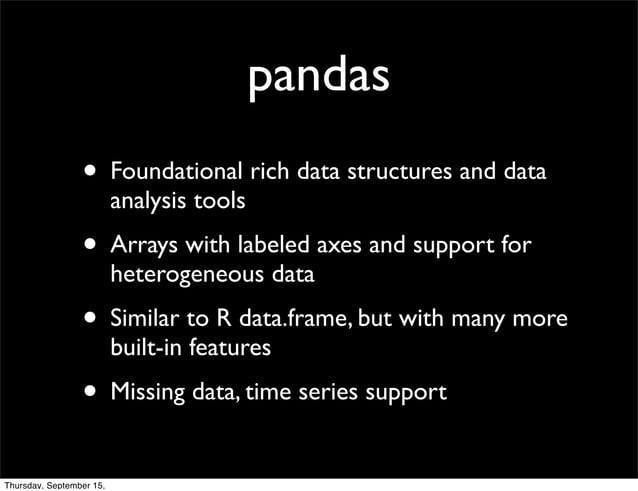 Data Analysis And Statistics In Python Using Pandas And Statsmodels Pdf Programming