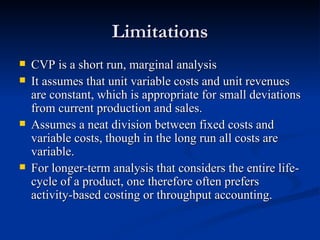 Presentation on CVP Analysis, Break Even Point & Applications of ...