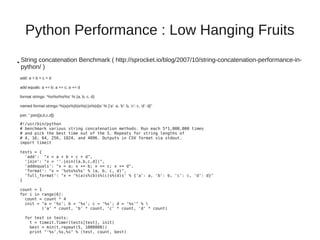Python Performance 101 | PPT