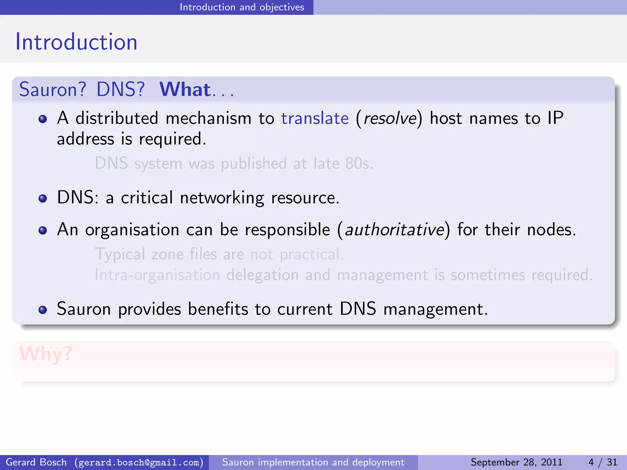Sauron system implementation and deployment for DNS management | PDF